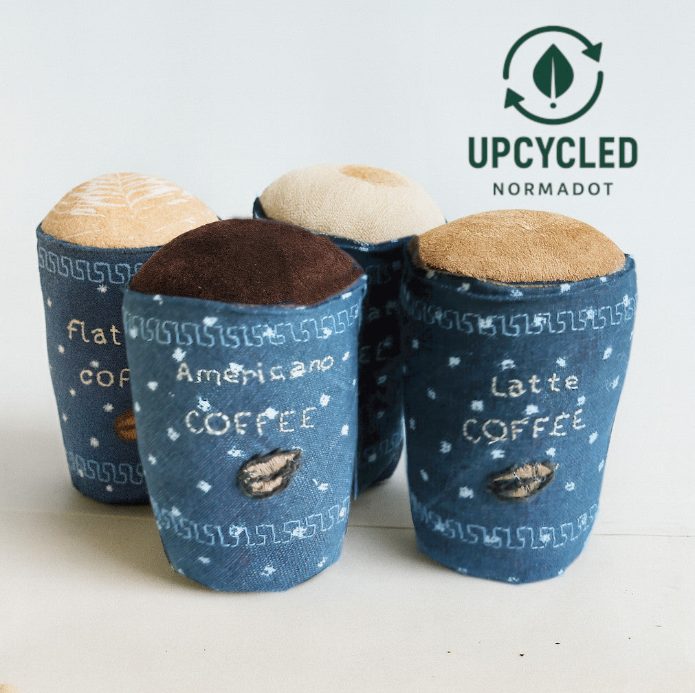 Handmade Coffee Cup Toy – One of Each, Upcycled Fabric – normadot .com